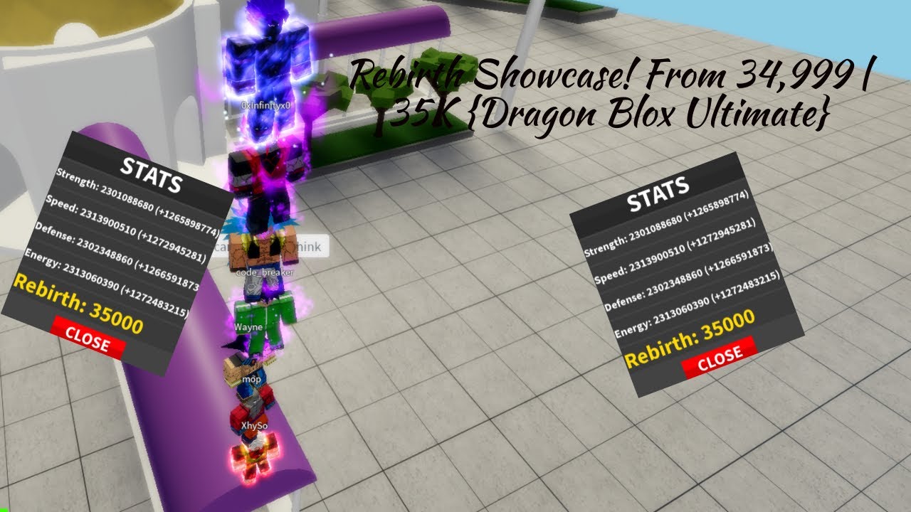 Rebirth Showcase! From 34,999 | 35K {Dragon Blox Ultimate} - YouTube