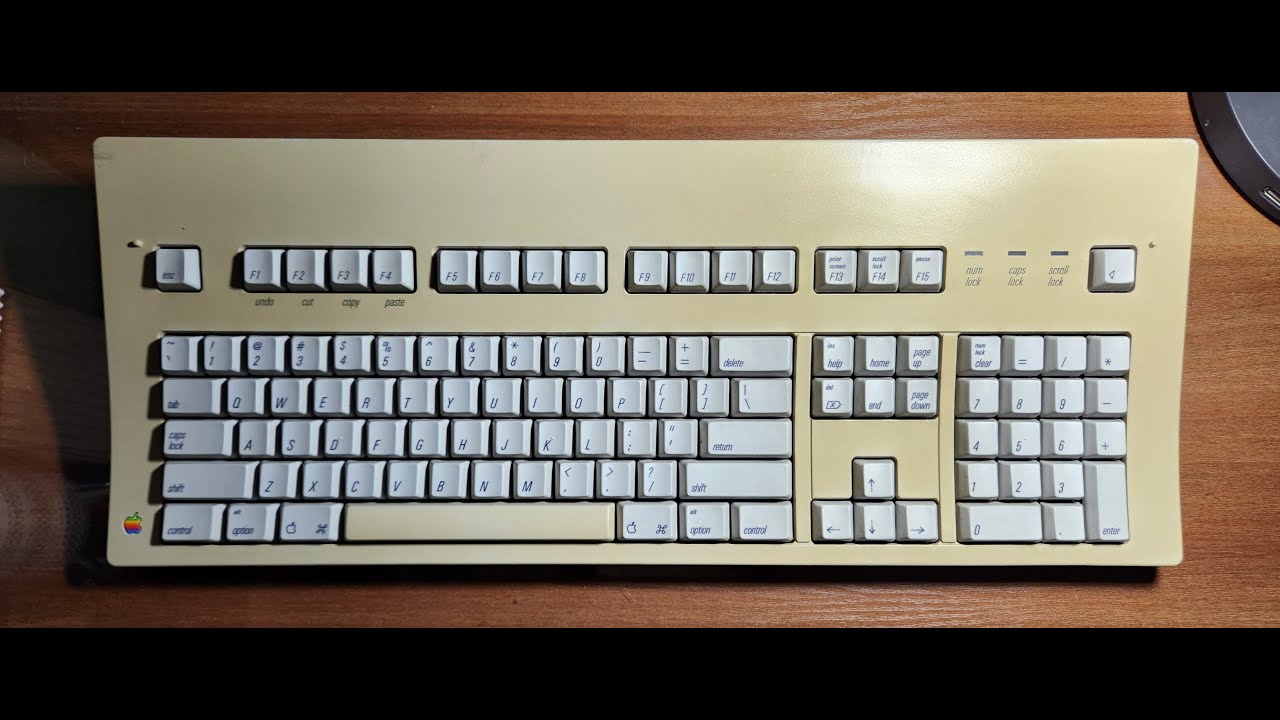Apple M0115 w/ Alps SKCM Orange switches (stock) - YouTube