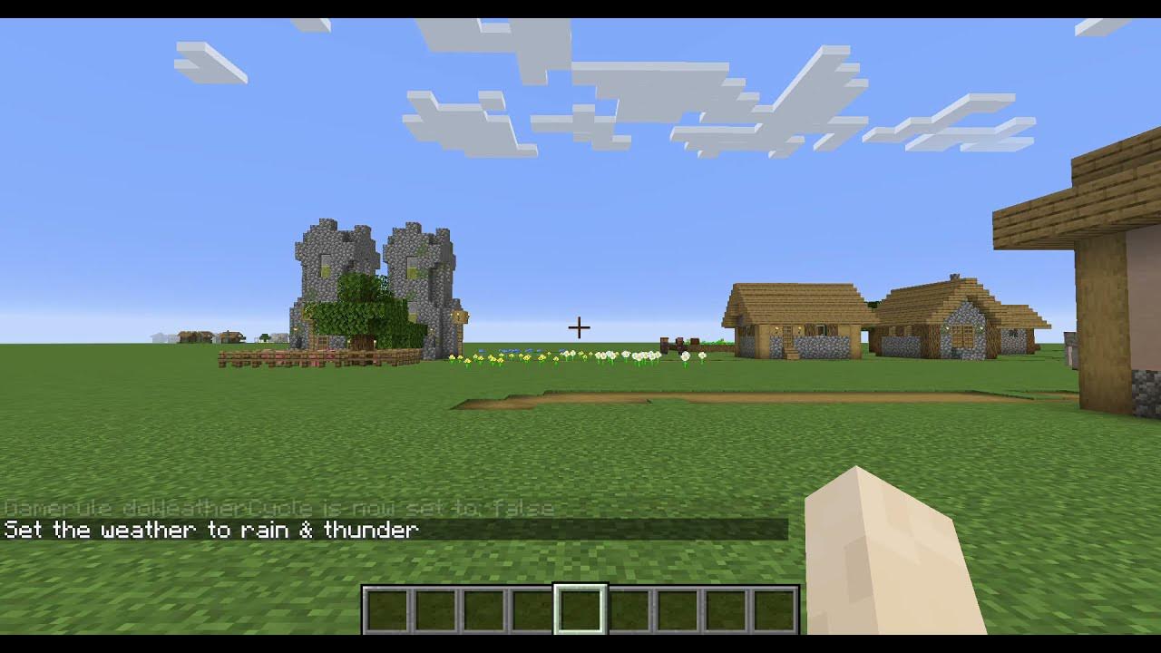 Minecraft: How to stop rain forever? - YouTube