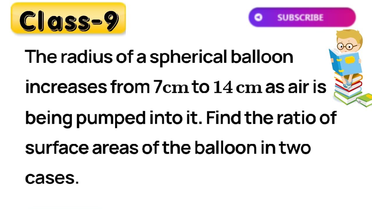 The radius of a spherical balloon increases from 7 cm to 14 cm as air ...