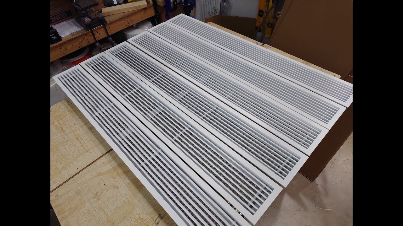 Custom 48" Linear Bar Grille (removable core) with Filter - YouTube