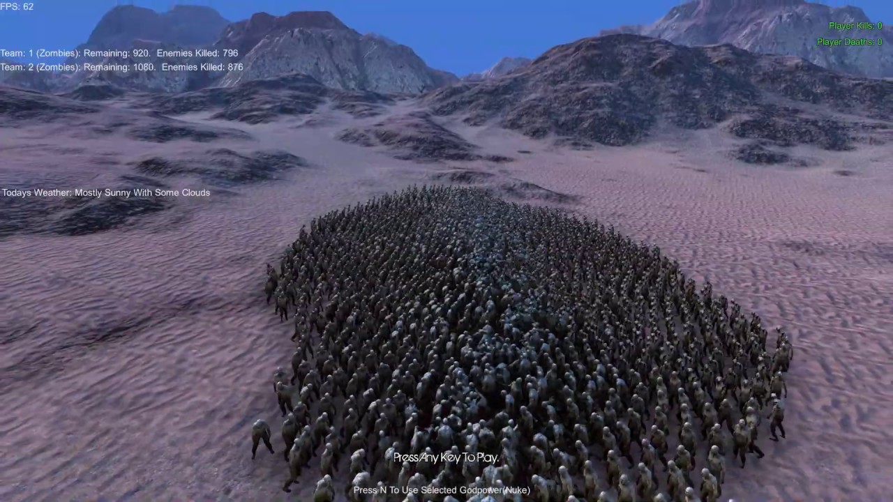 1,000 Zombies (Attack) vs 1,000 Zombies (Attack) - YouTube