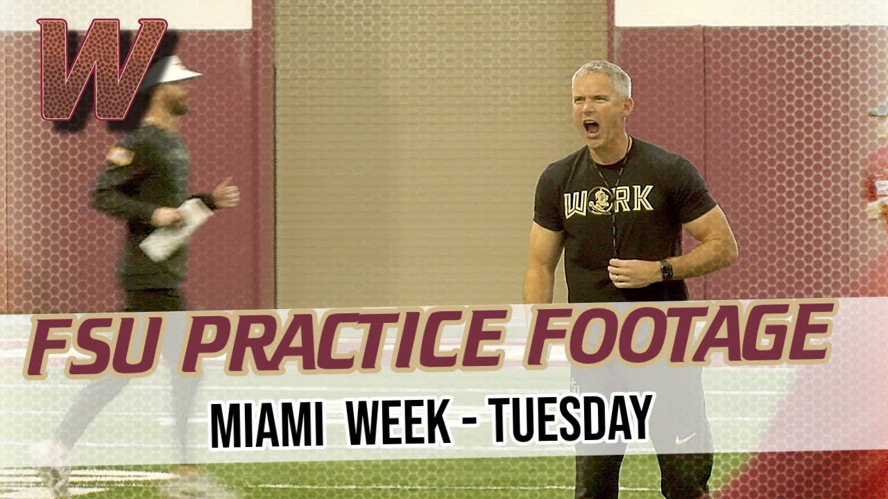 FSU Football | FSU Practice Highlights Miami Week Tuesday Practice | WR ...