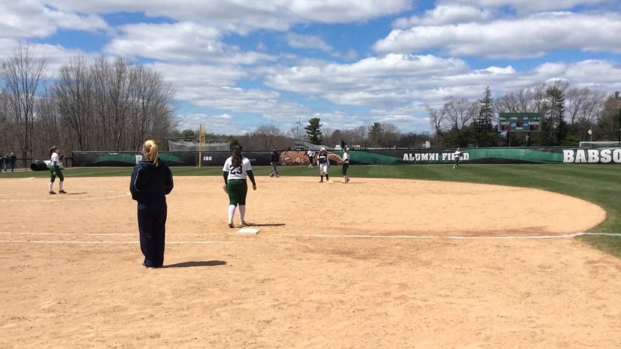 Babson Softball vs. Brandeis (4/25/15) - YouTube
