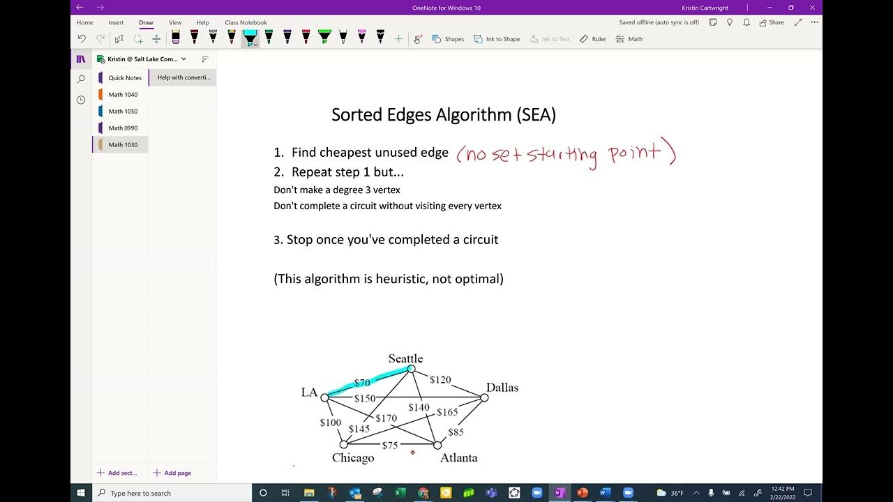 Graph Theory Nearest Neighbor vs Sorted Edges - YouTube