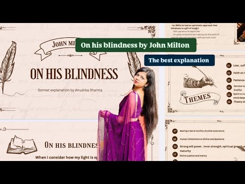 On his blindness by John milton (line by line complete analysis, themes ...