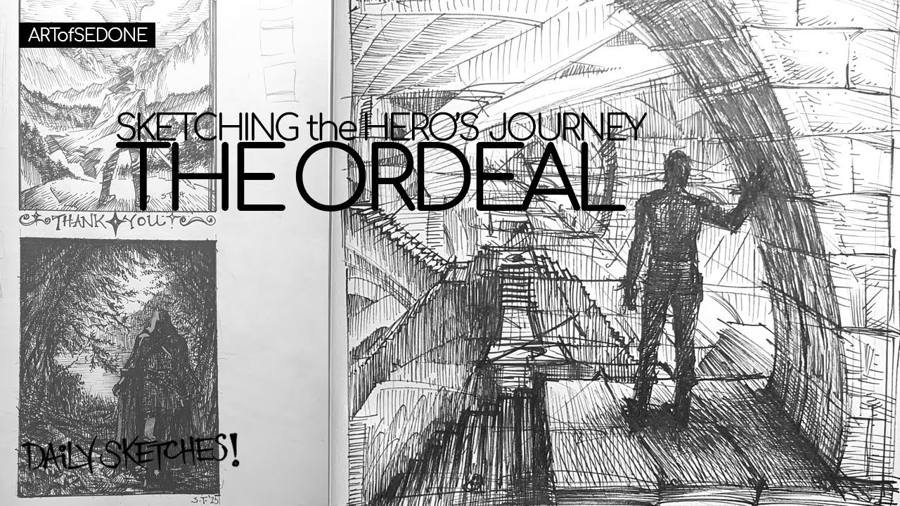 Sketching The Hero's Journey (The Ordeal) - YouTube