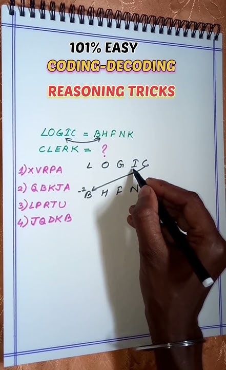 Coding Decoding Analogy Reasoning Tricks Reasoning Classes For Ssc Cgl Gd Exam Shorts Youtube