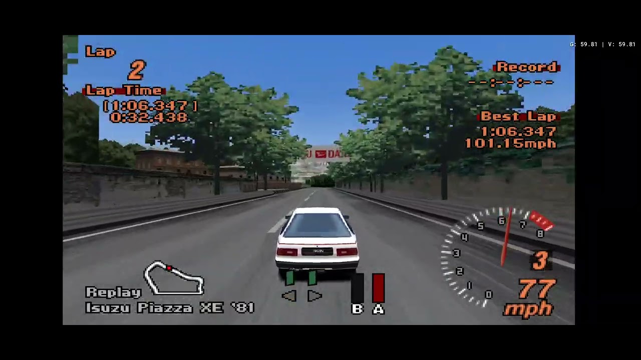 Gran Turismo 2 A-Spec stock laps ( Suzuki Piazza XE ) Rome short ...
