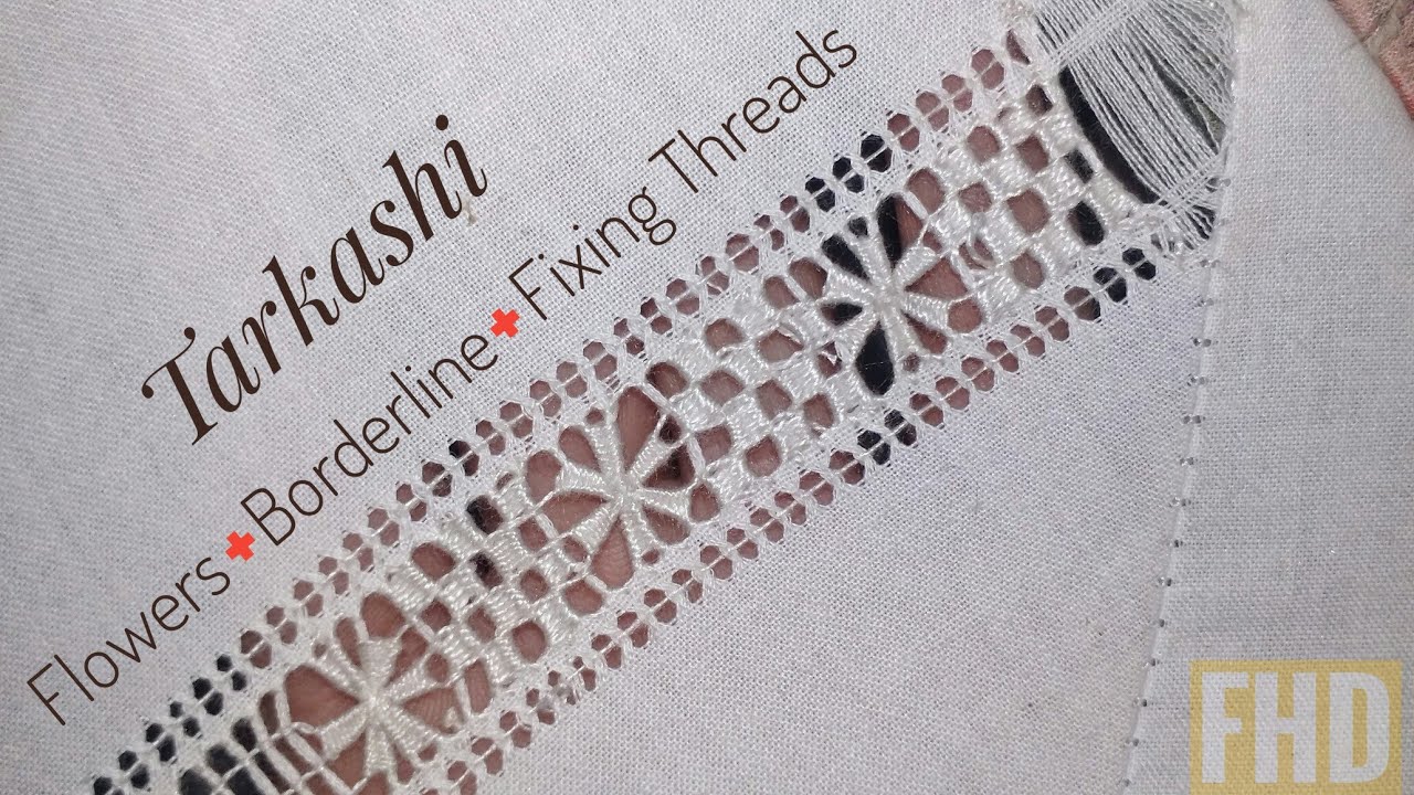 Flowers + Borderline + Fixing Threads all Steps only in This video ...