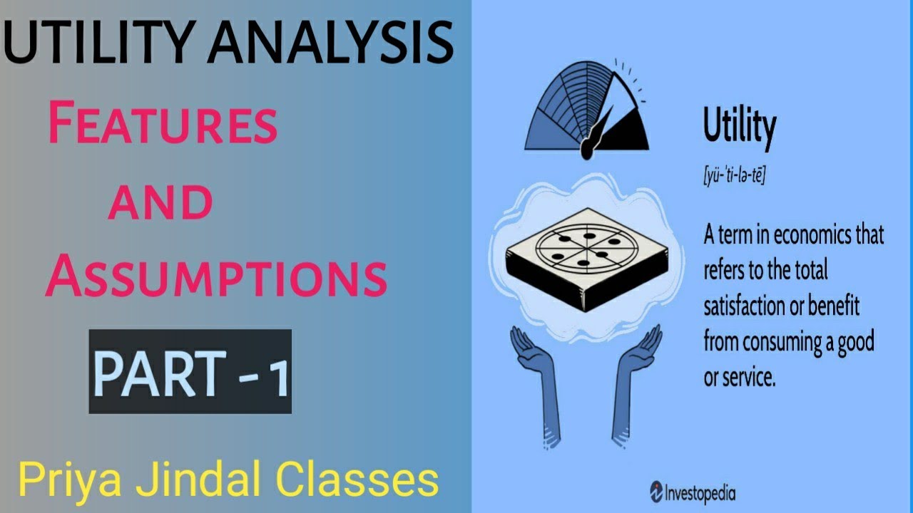 UTILITY ANALYSIS | FEATURES AND ASSUMPTIONS | PART - 1 | #priya_jindal ...