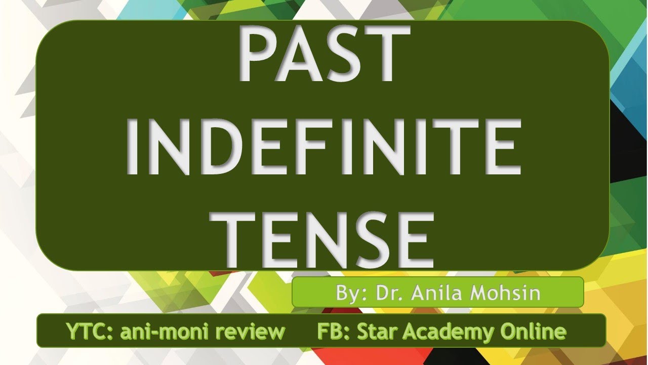 Past indefinite tense |simple past tense| Lesson 2 |English Grammar ...