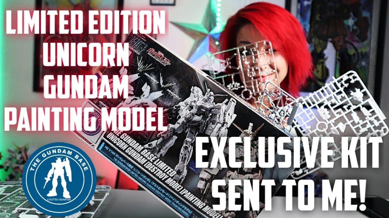 Gundam Base Limited Unicorn Gundam Painting Model Unboxing! Exclusive ...