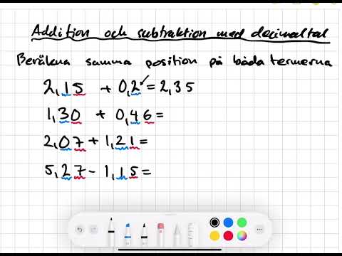 Addition och subtraktion med decimaltal. Regler och exempel. - YouTube