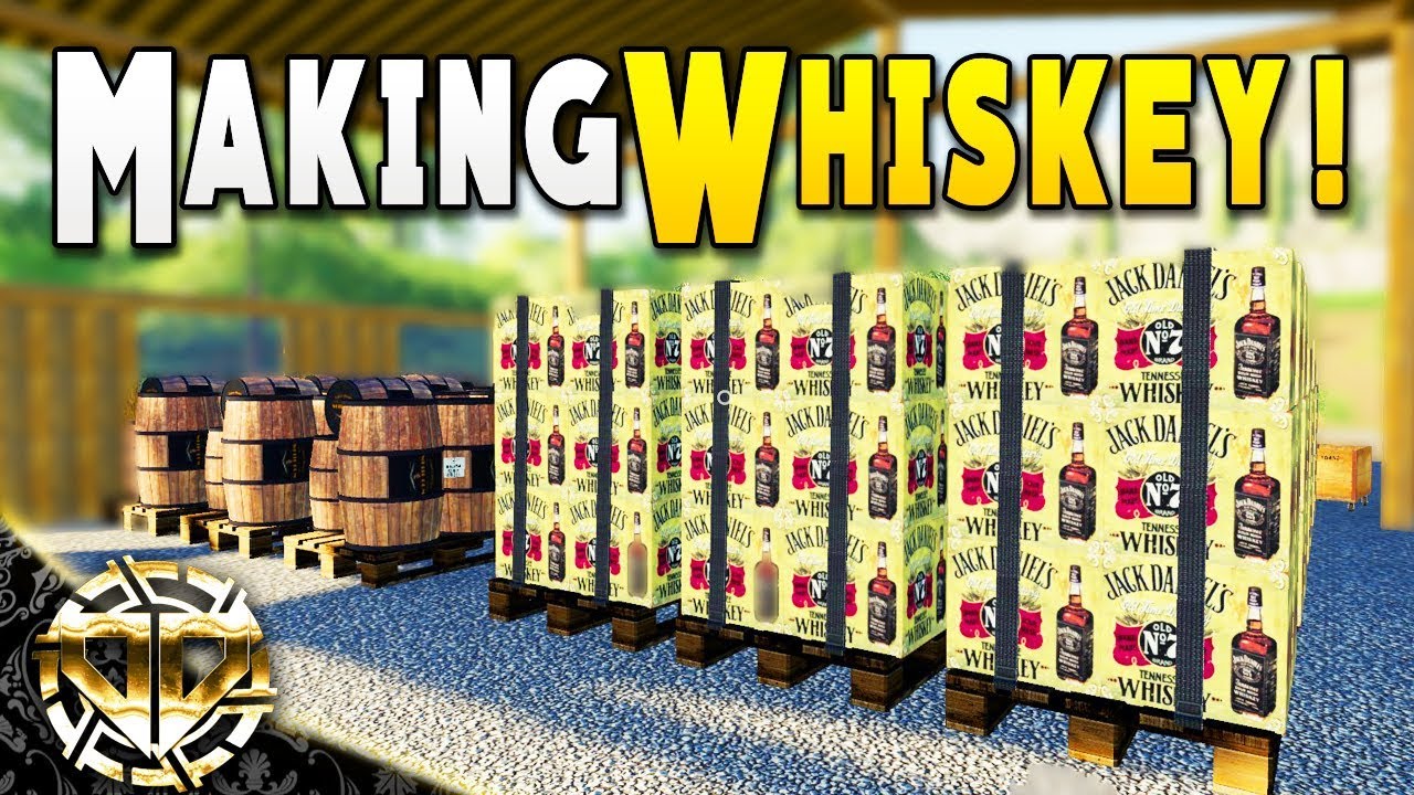 MAKING WHISKEY FOR THE TOWN - Farming Simulator 19 Gameplay - YouTube