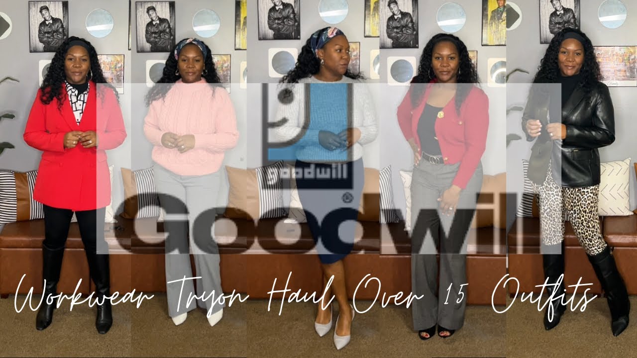 Goodwill Thrift Work Wear Try-On Haul: 15+ Stylish Outfits for $200 ...