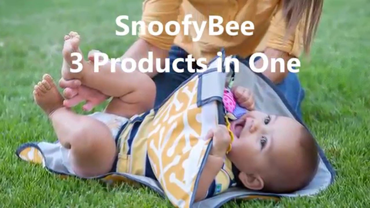 SnoofyBee: Changing Pad, Playmat, and Diaper Clutch All in One - YouTube