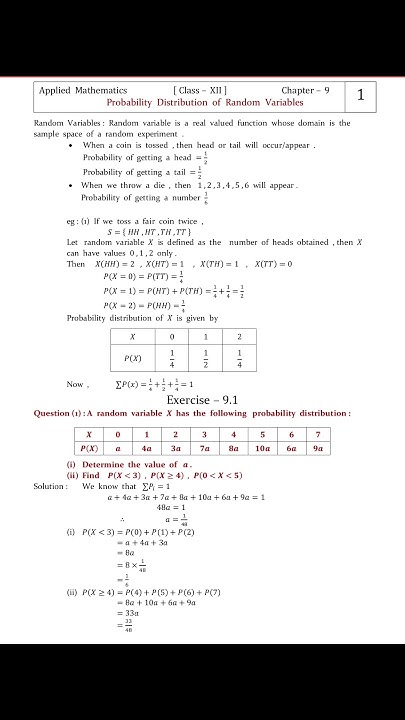 PROBABILITY DISTRIBUTION OF RANDOM VARIABLES(PART-1)#GANITKABRAHMAAND#ganitkabrahmand#shorts# ...