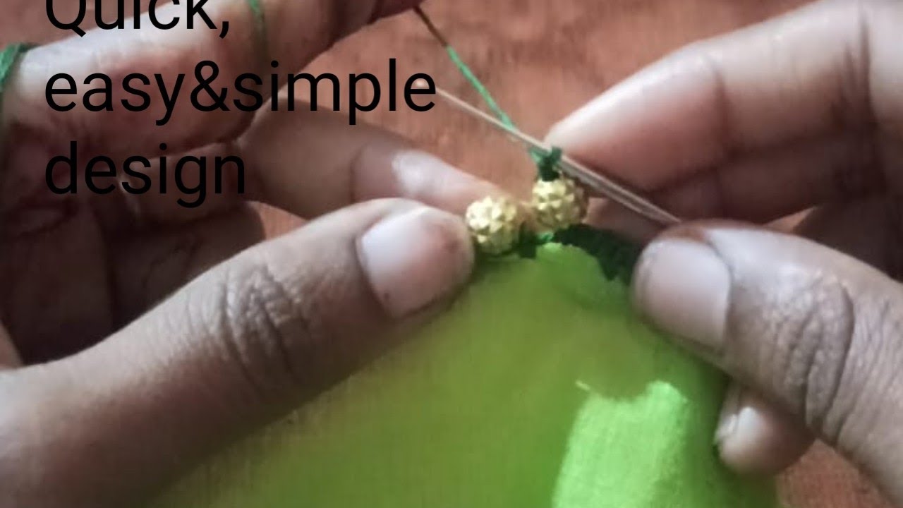 #32# quick, easy &simple krosha work saree kuchu design, with in 2 ...