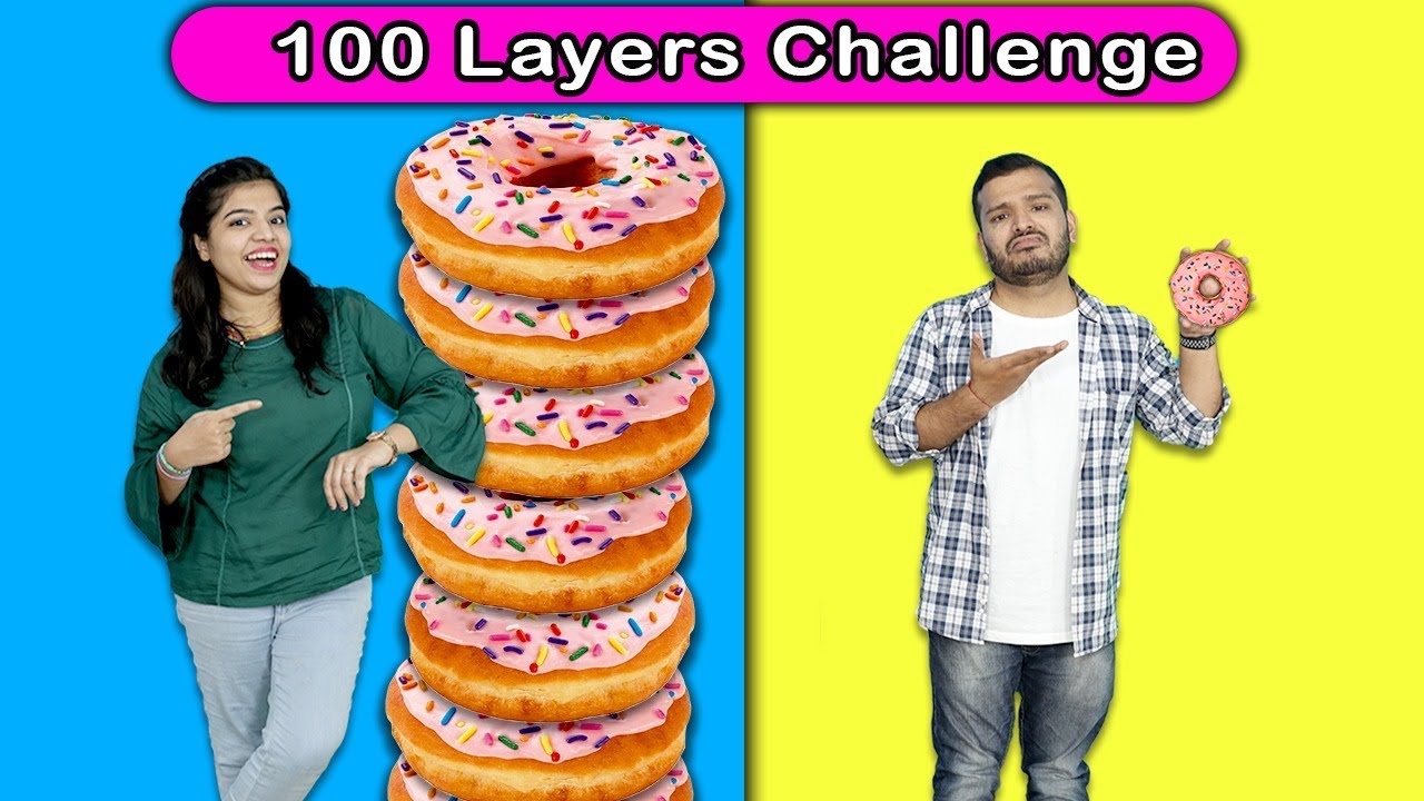 100 LAYERS EPIC FOOD CHALLENGE | EXTREME FOOD CHALLENGE | HUNGRY BIRDS ...