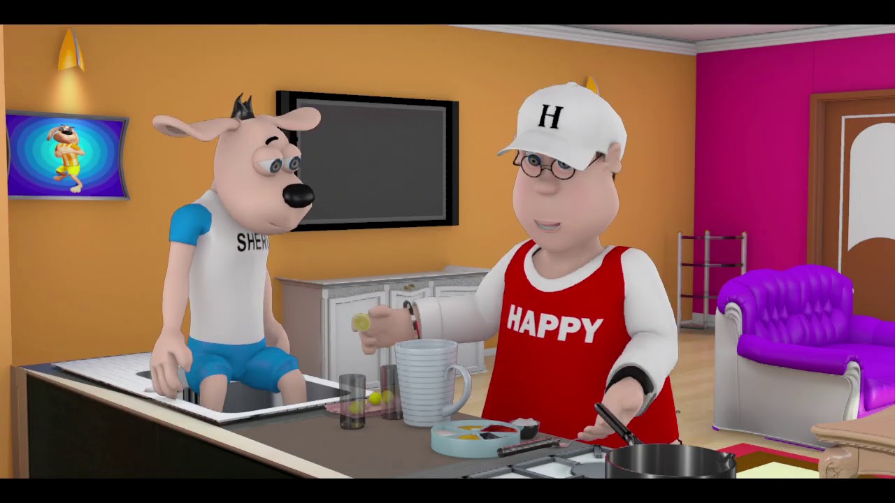 Happy Sheru || Cheeni Da Boycott || Part-2 || Funny Cartoon Animation ...