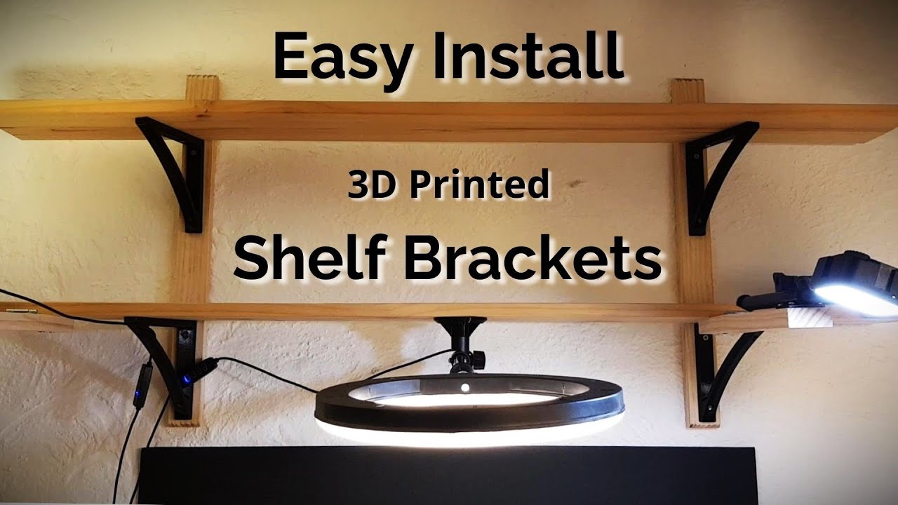 Easy Install 3D Printed Shelf Brackets - YouTube