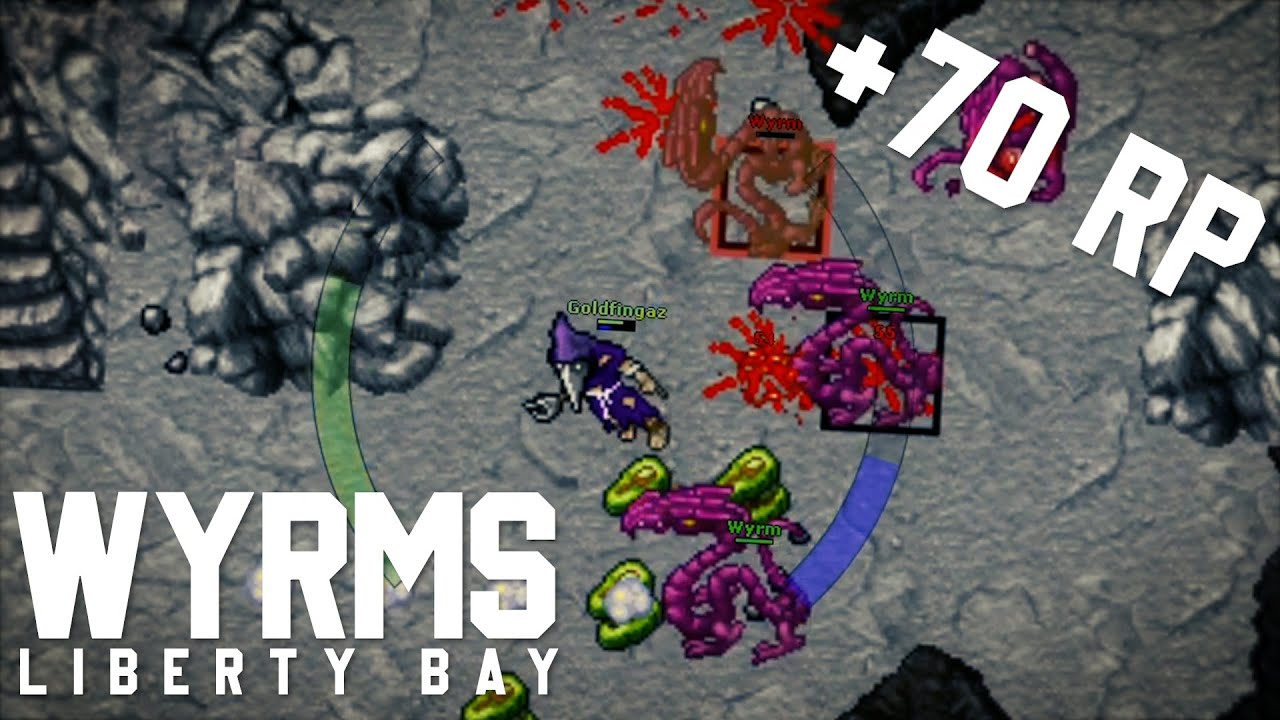TIBIA | WYRMS LIBERTY BAY | +70 RP EXP - YouTube