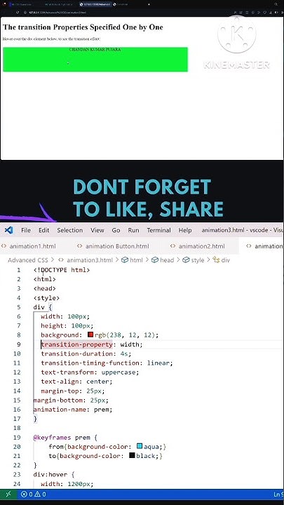 Transition Property In Css Youtubeshorts Shorts Coding Htmlcss Webdesign Animatedbuttons
