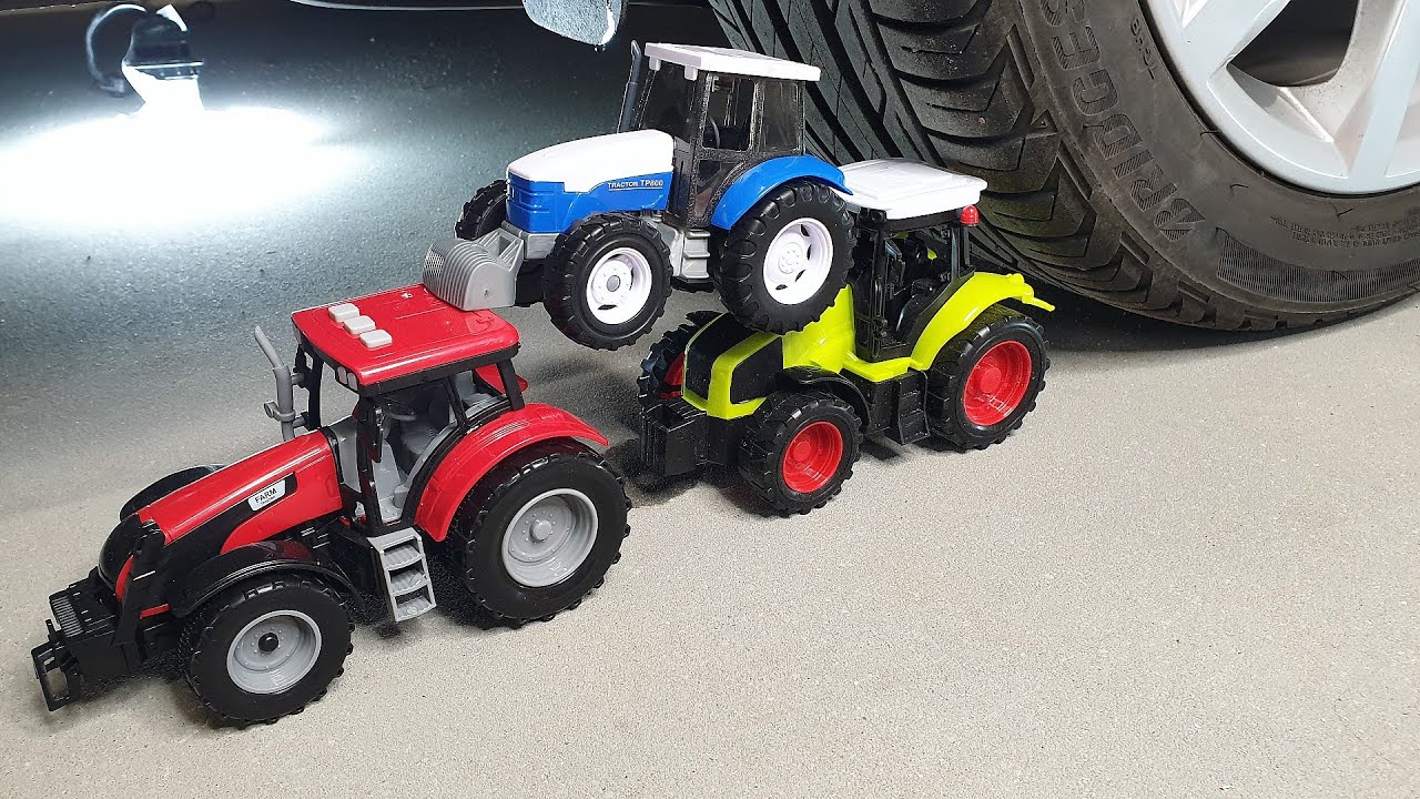 Garage test: Toys under the car wheel Experiment - YouTube