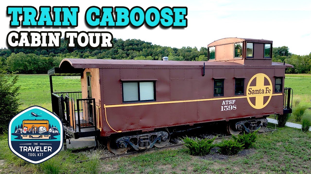 Tour a Unique Train Caboose Cabin on the Hocking River | Hideaway on the Hocking Rental ...