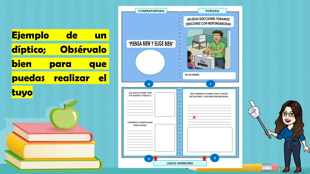 Elaboramos un diptico para exponer nuestras reflexiones - YouTube