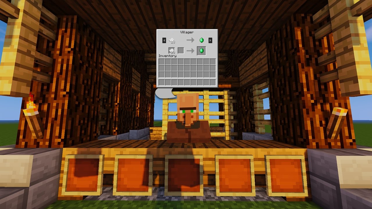 Minecraft Tutorial | Working Medieval Shop [Easy] - YouTube