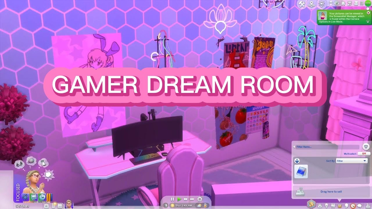 A GAMER GIRL DREAM SET UP ROOM MAKEOVER:) - YouTube
