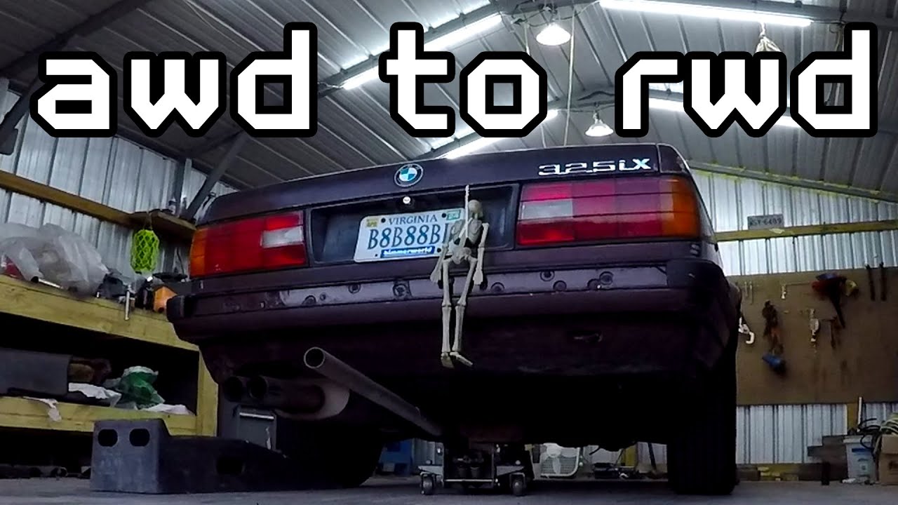 Converting my Rare BMW E30 325IX to Rear Wheel Drive for Drifting - AWD ...