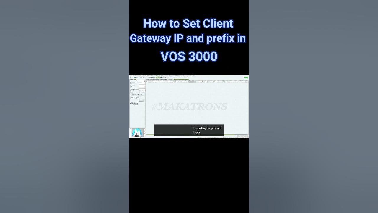 Step 3: How to Set Client Gateway, IP And Prefix in VOS 3000 - YouTube