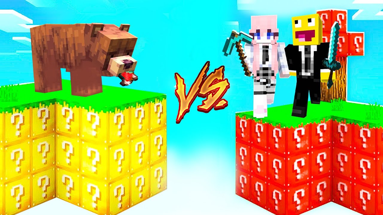 MINECRAFT 20 MEDVEDA vs OSTRVO OD CRVENIH LAKI BLOKOVA - YouTube