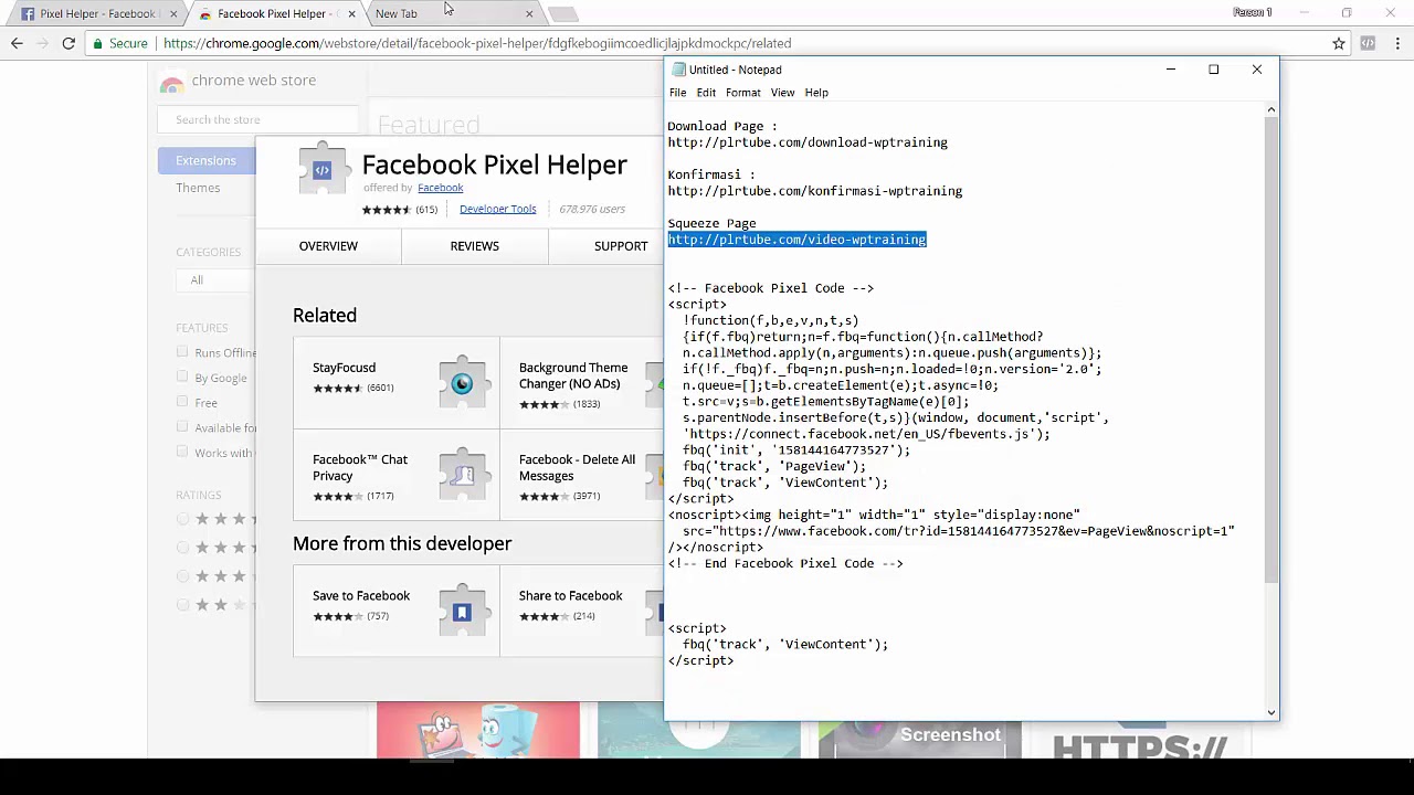29. Cara Menginstall Facebook Pixel Helper Google Chrome - YouTube