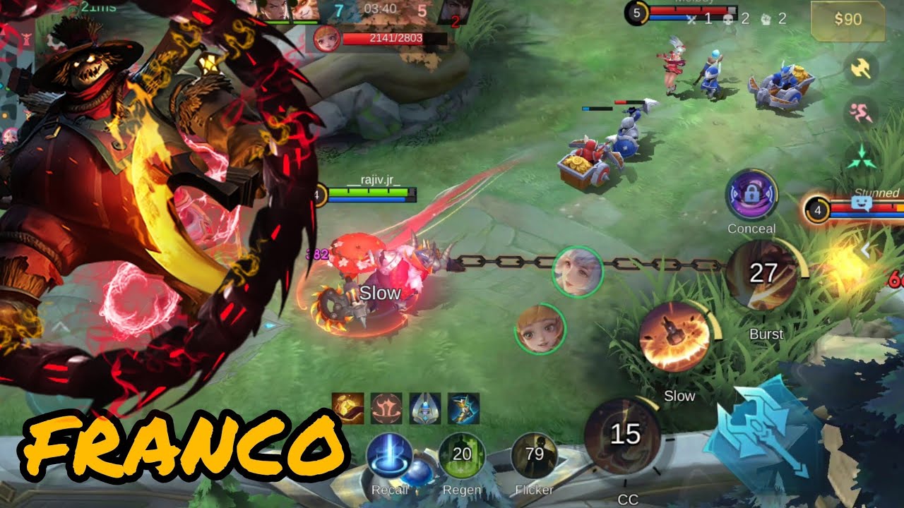 FOR THE FIRST TIME I PLAYED FRANCO #mlbb #gaming #gameplay #franco # ...