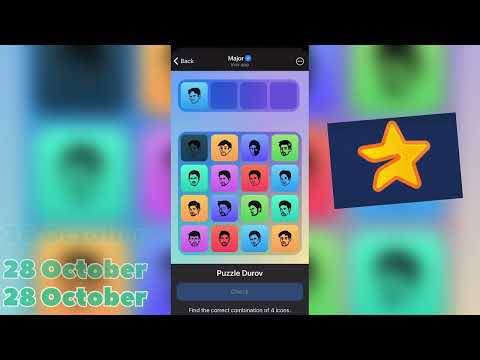 28 October Major puzzle durov Solved Today | Major Daily combo card 28 ...