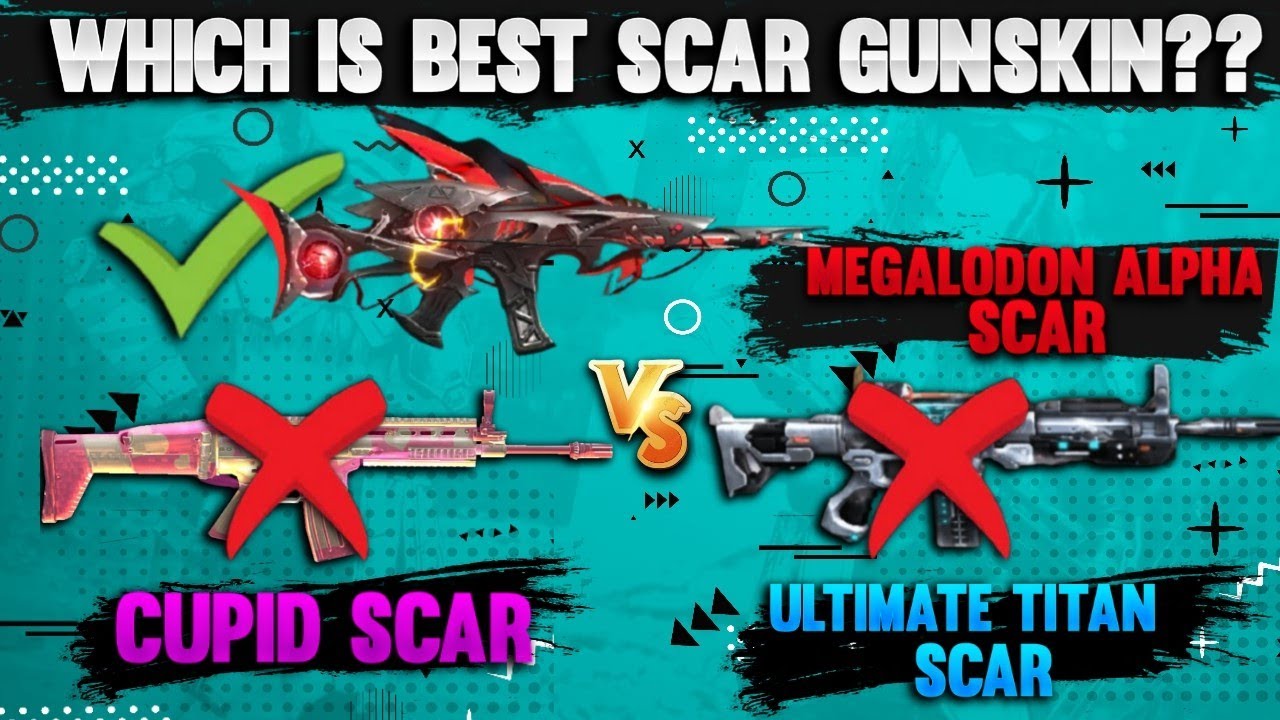 NEW MEGALODON ALPHA SCAR FULL REVIEW | BEST SCAR GUN SKIN IN FREEFIRE ...