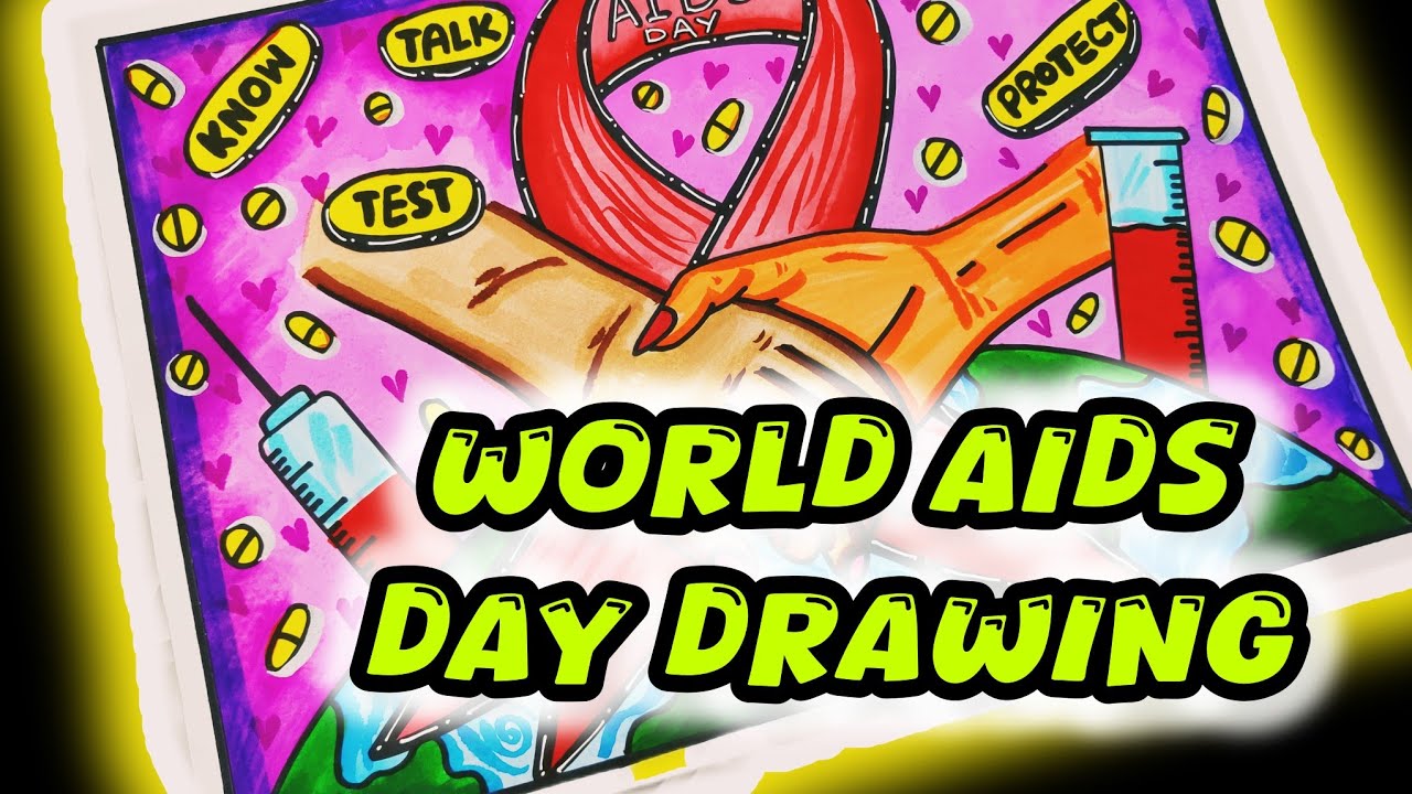 World Aids Day Drawing | World Aids Day Poster | Aids Awareness Poster ...
