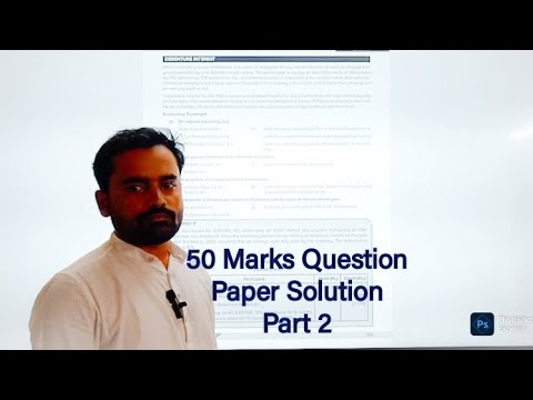 50 Marks Question Paper Solution |12th account | part 2 - YouTube