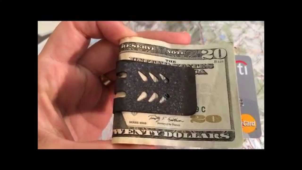 Black Titanium Ice Finish on mini-Viper Titanium Money Clip - YouTube