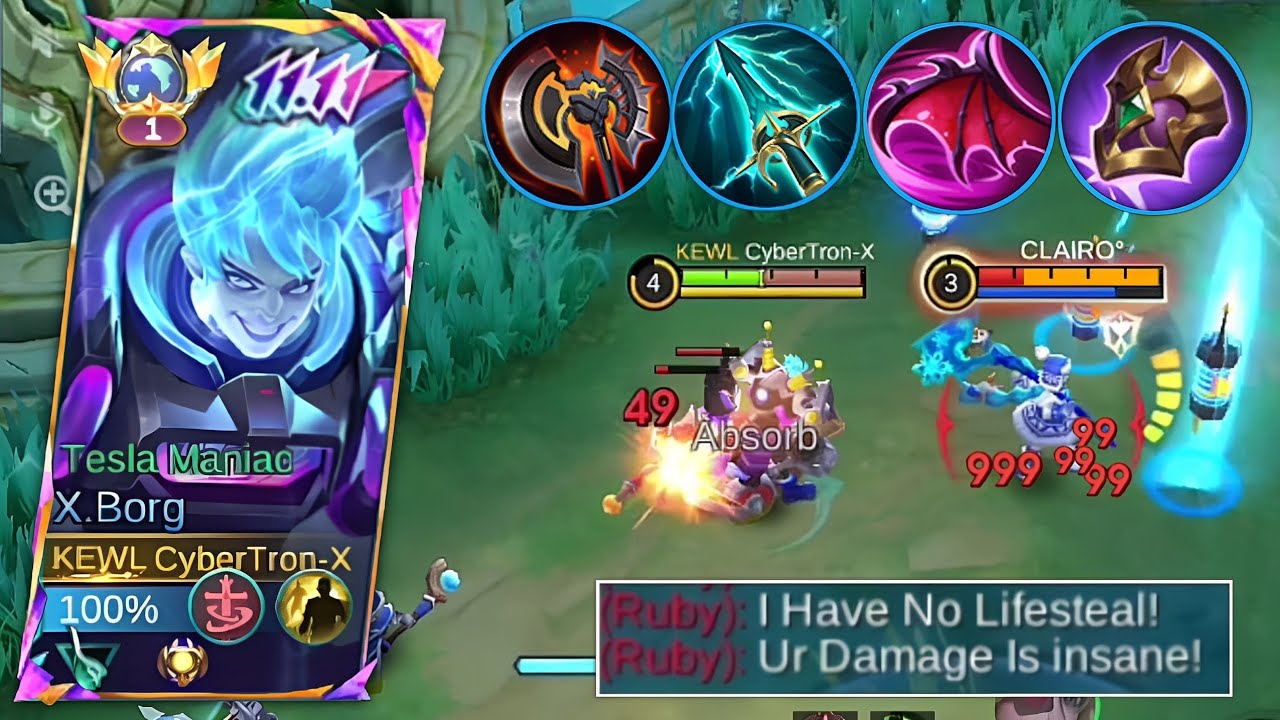 X.BORG HIGH DAMAGE SUSTAIN BUILD TO COUNTER RUBY IN EXP LANE EASILY ...