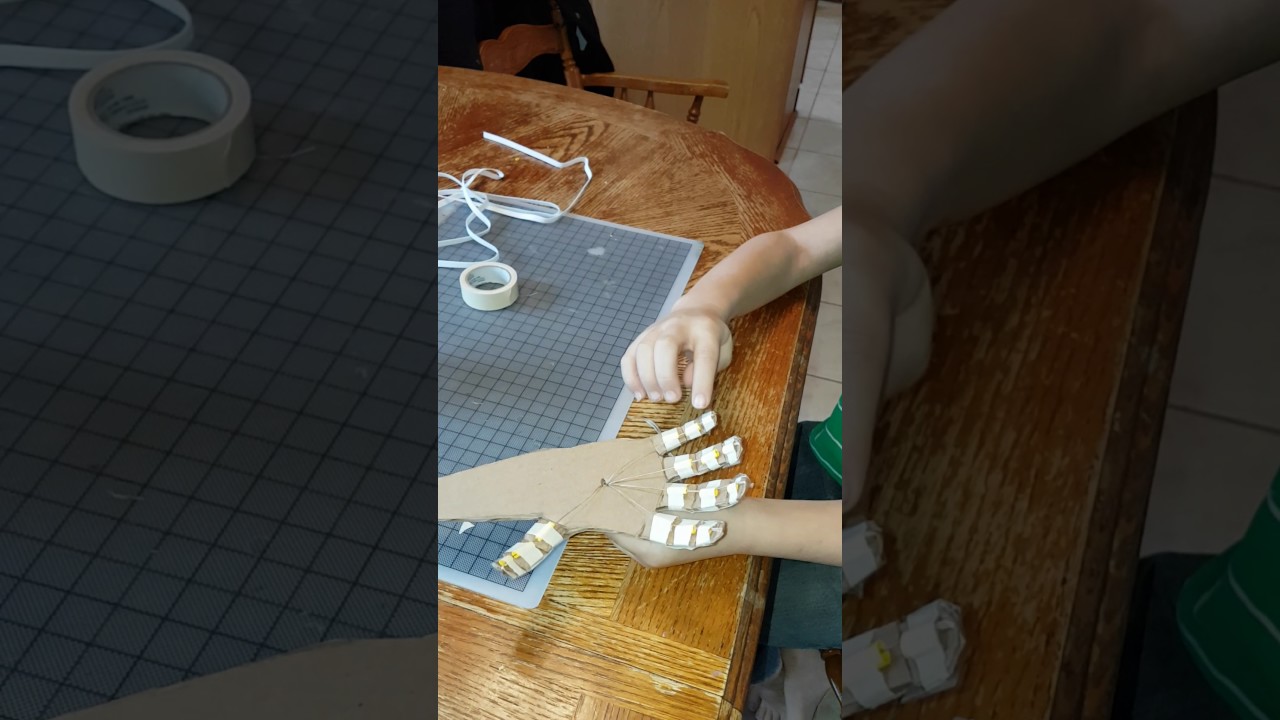 Erik made a "robotic hand" for the Cub Scouts Robotic elective - YouTube