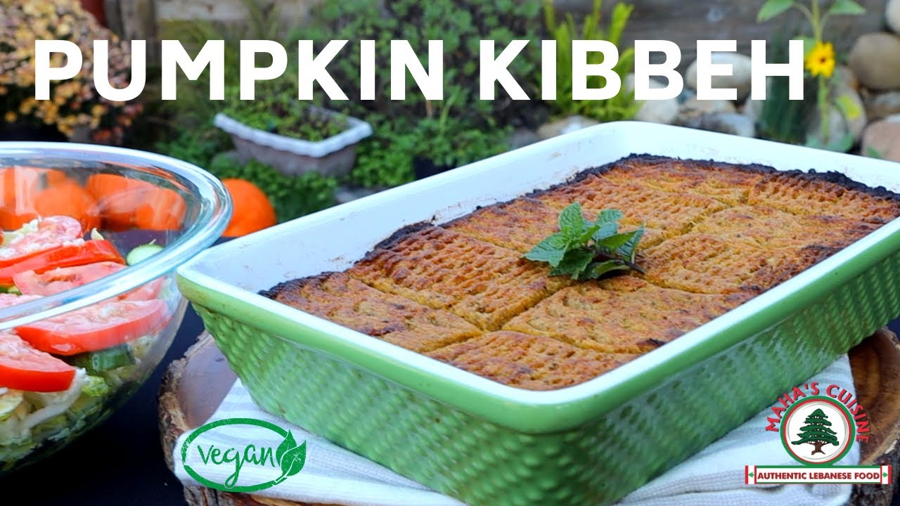 How to Make Baked Pumpkin Kibbeh - YouTube