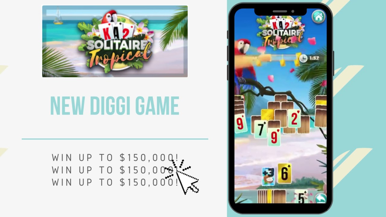 NEW Diggi Game Tropical Solitaire - YouTube