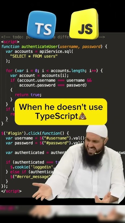 🤯 When He Doesn't Use TypeScript! 😂 | JavaScript Chaos Unleashed! 🚀🔥 #shorts #shortvideo #video ...