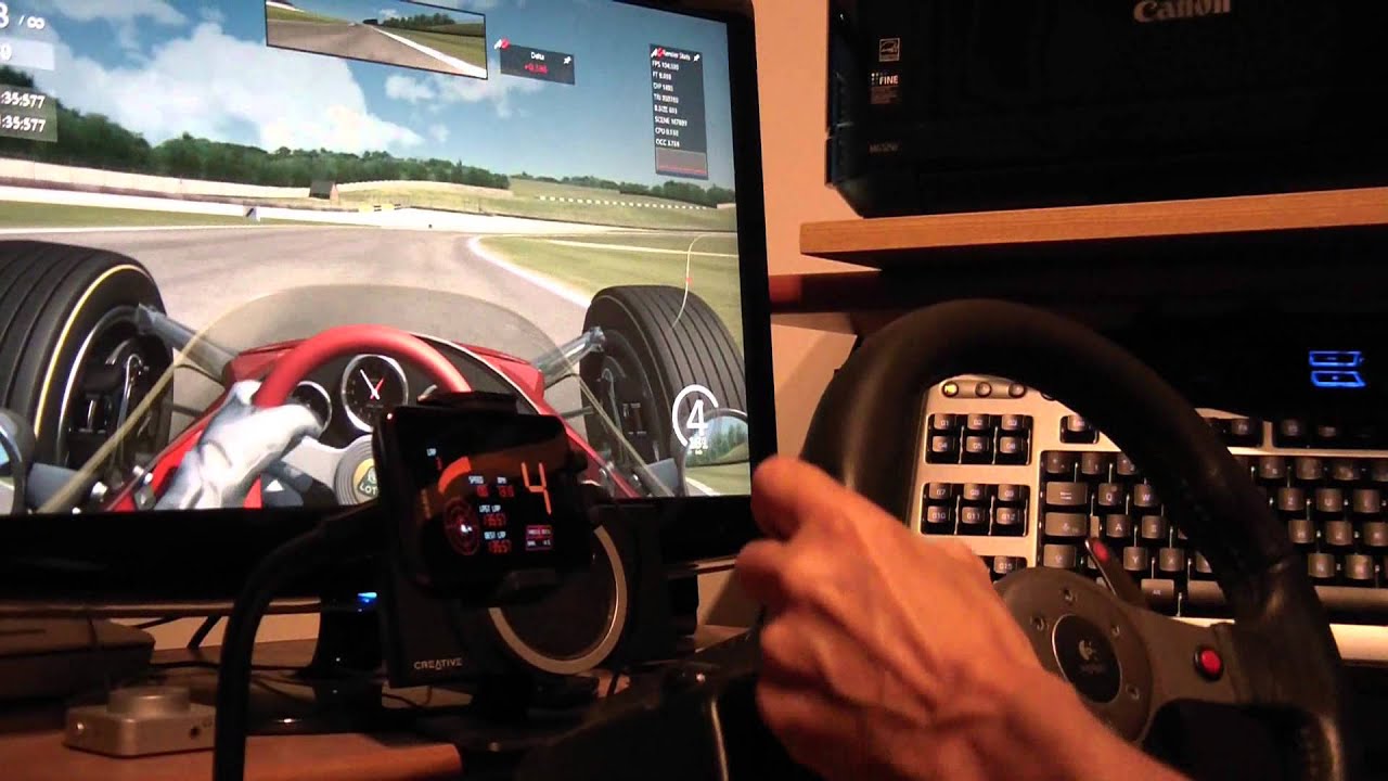 Lotus 49 @Donington Park. My Cockpit's View. Dash Meter Pro - YouTube