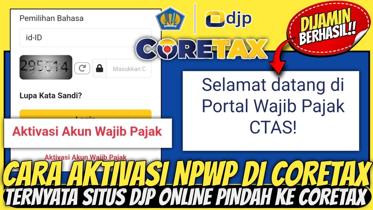 UPDATE Terbaru - Cara aktivasi Coretax | Cara Daftar Coretax | Cara ...